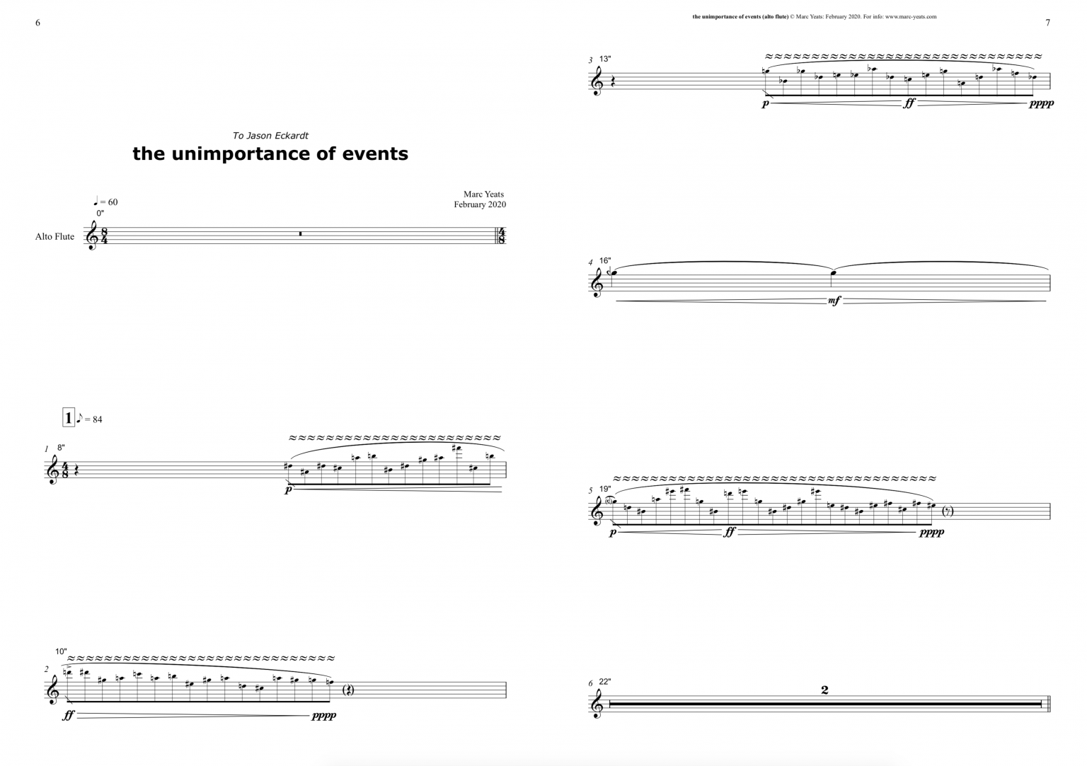 the unimportance of events (2020) | Marc Yeats | Composer